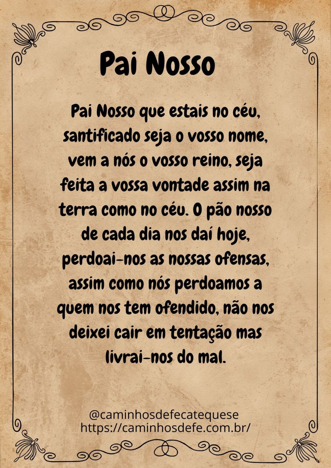 Oração Ave Maria para imprimir – Versão infantil com ilustração